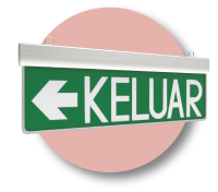 Led Self-Contained Emergency Keluar Sign, Slim Type CKS-2A/DS Double ...